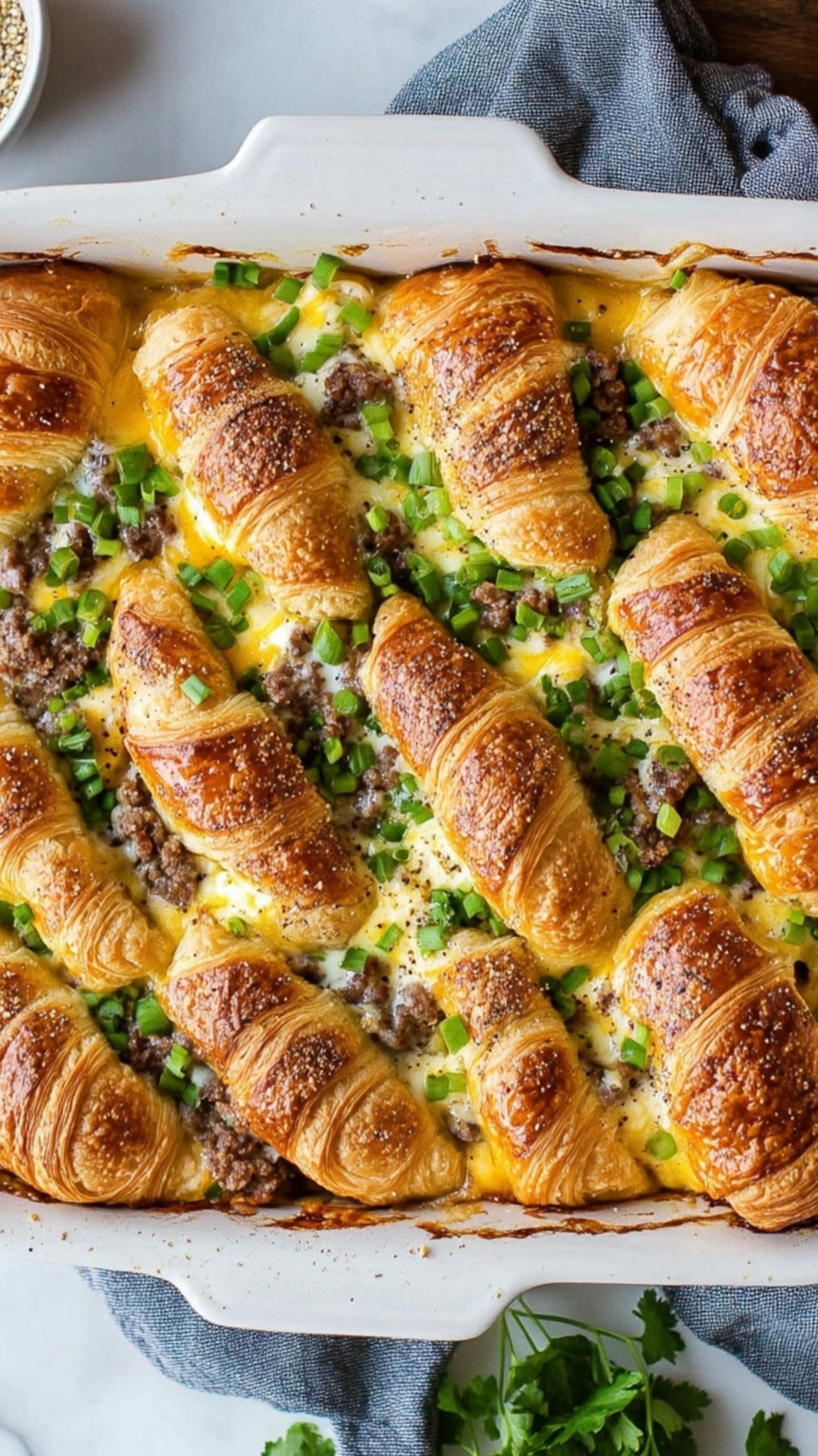 A Decadent Breakfast: Croissant Breakfast Casserole - Paula Recipes