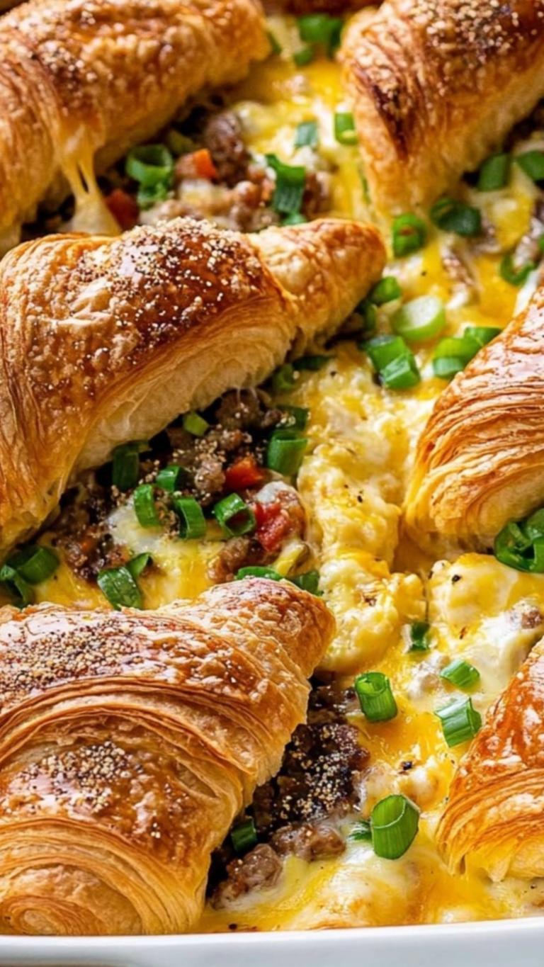 A Decadent Breakfast: Croissant Breakfast Casserole - Paula Recipes
