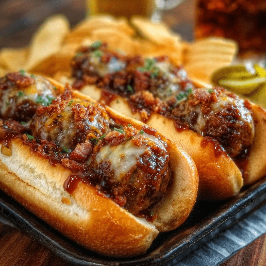 Bourbon BBQ Bacon Cheeseburger Meatball Subs: The 5-Star Recipe for ...